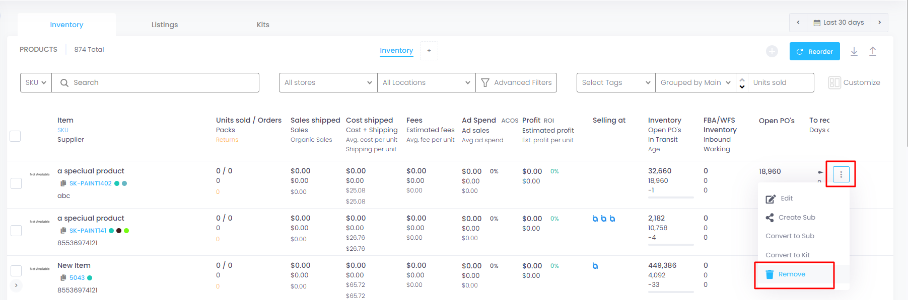 How to Delete Products - FAQ - Inventory Ahead